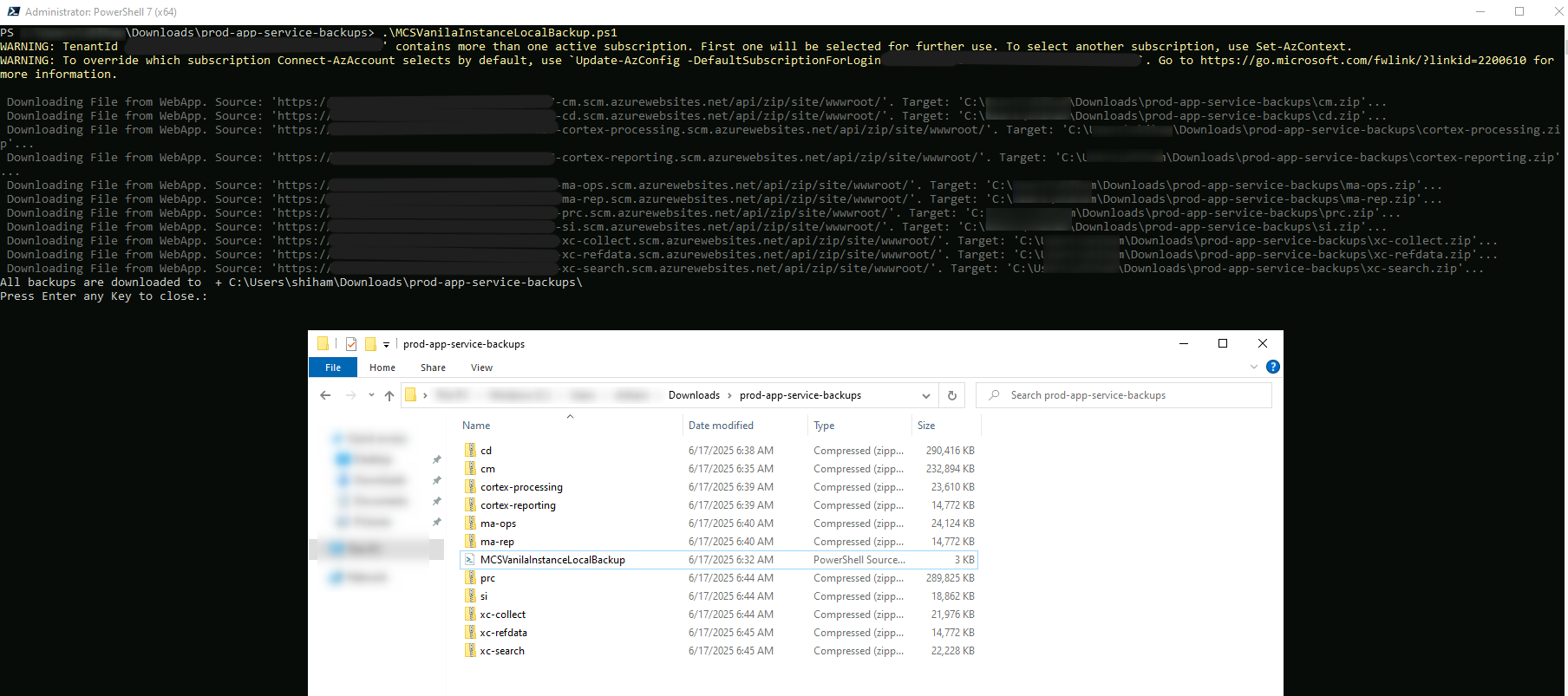 Sitecore XP PaaS Backups with PowerShell